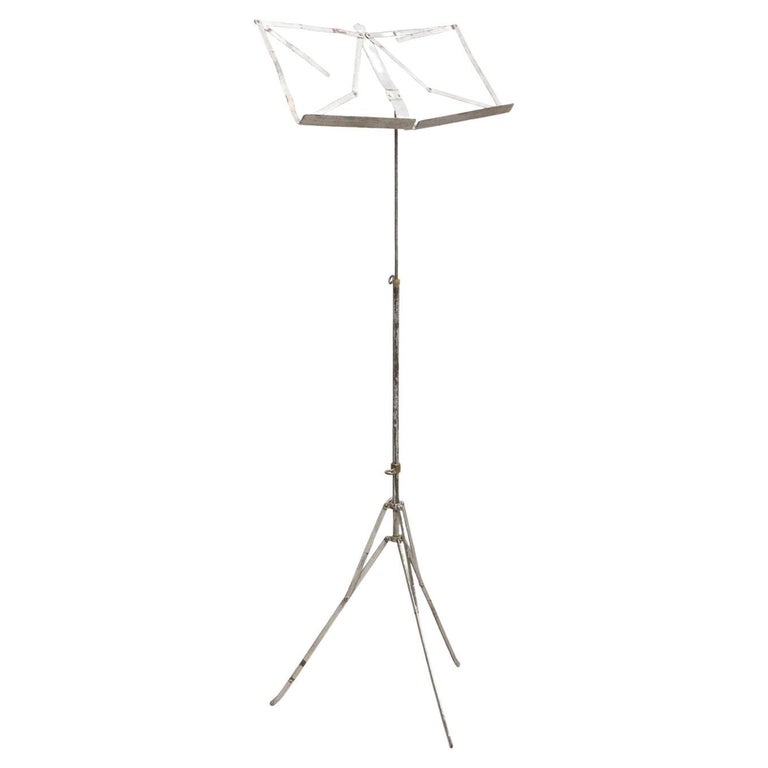 Antique French Telescopic Metal Music Stand, circa 1940 For Sale at 1stDibs