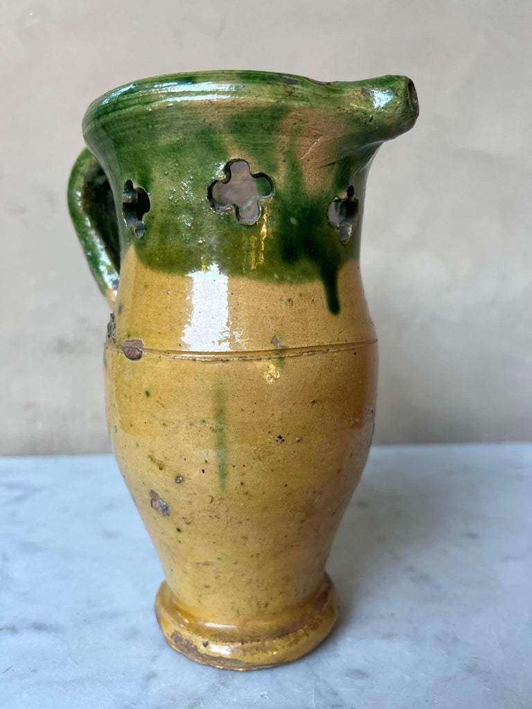 Antique French Terra Cotta Pitcher / Vase For Sale at 1stDibs