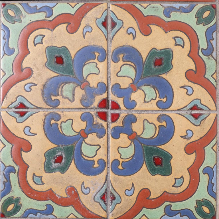 Antique French Tile Top Iron Stand or Table For Sale at 1stDibs