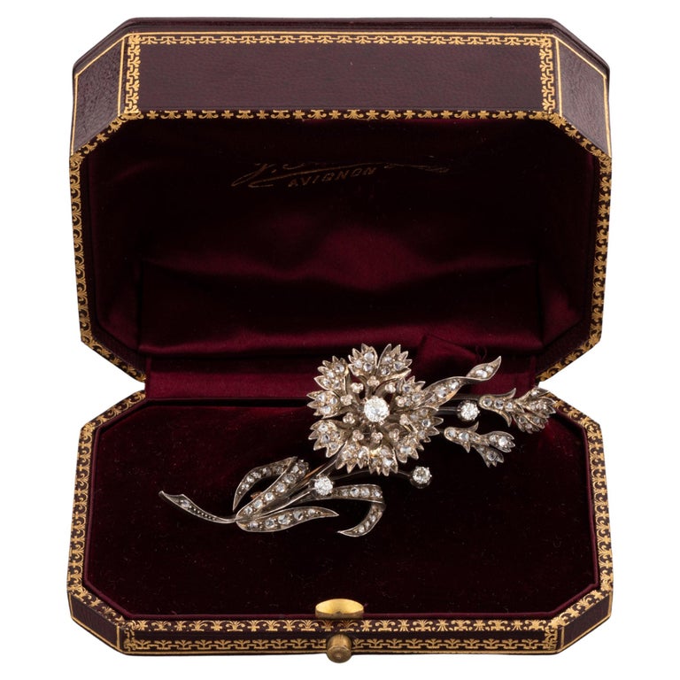 Antique French Trembleuse Brooch For Sale at 1stDibs