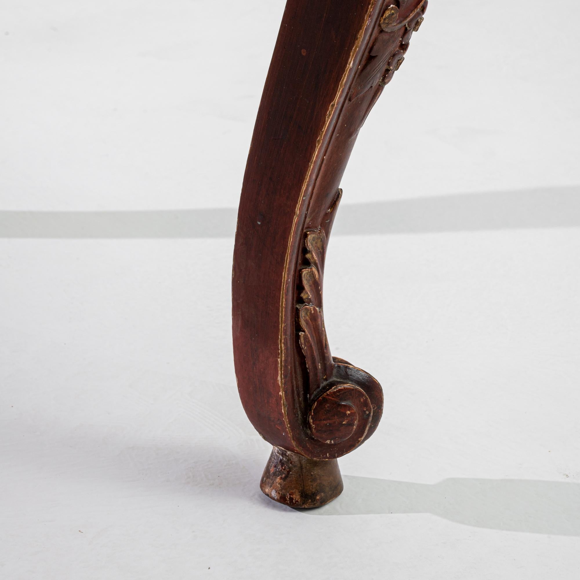 Antique French Upholstered Rococo Stool at 1stDibs