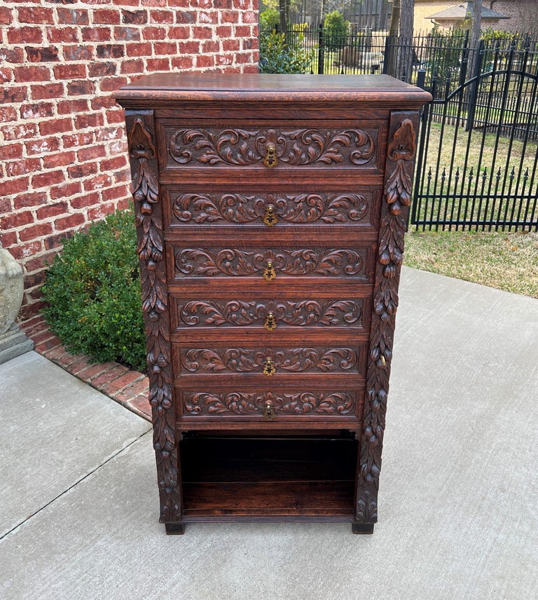 Antique French Victorian Era Chest of Drawers Campaign Wellington ...