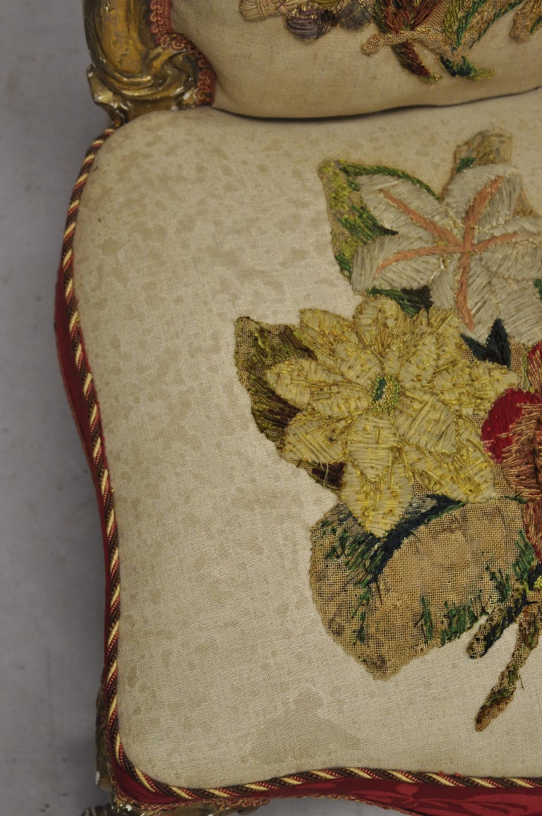 Antique French Victorian Gold Gilt Rococo Revival Slipper Parlor Chairs ...