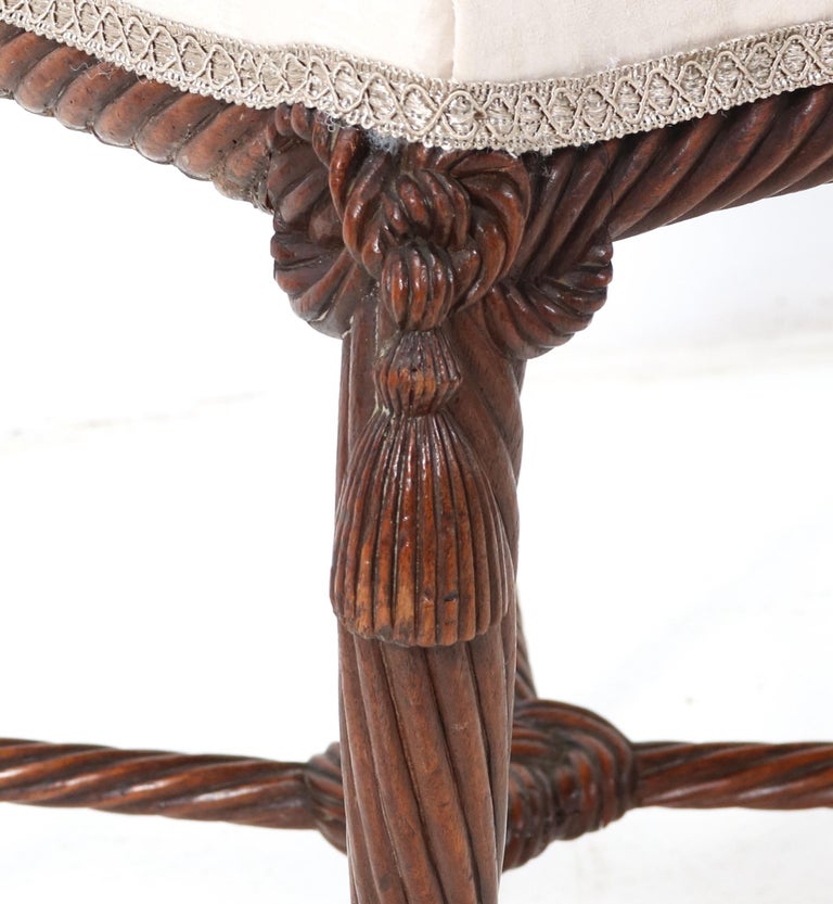 Antique French Victorian Walnut Side Chair, 1890s For Sale at 1stDibs