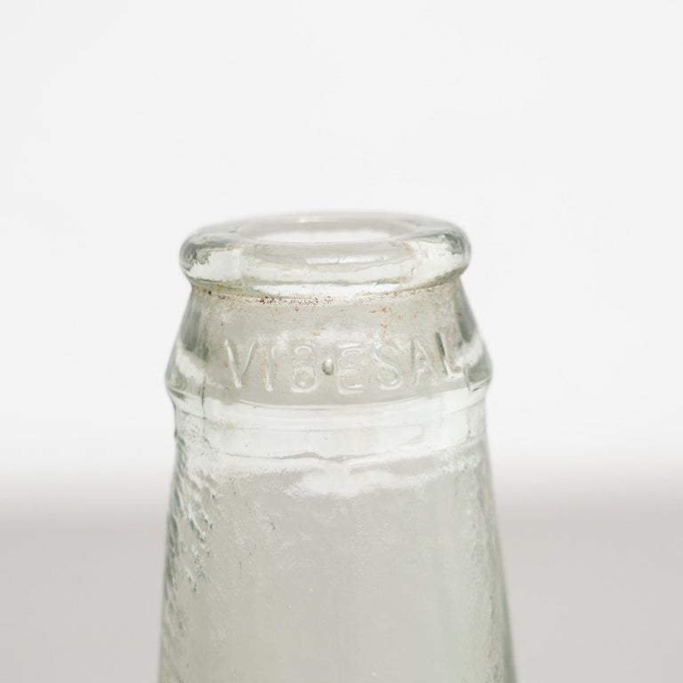 Antique French Viresa Set of Three Glass Bottles from Barcelona circa ...