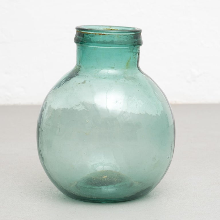 Antique French Viresa Set of Two Glass Bottles from Barcelona circa ...