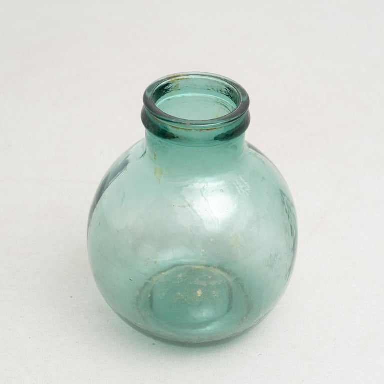 Antique French Viresa Set of Two Glass Bottles from Barcelona circa ...