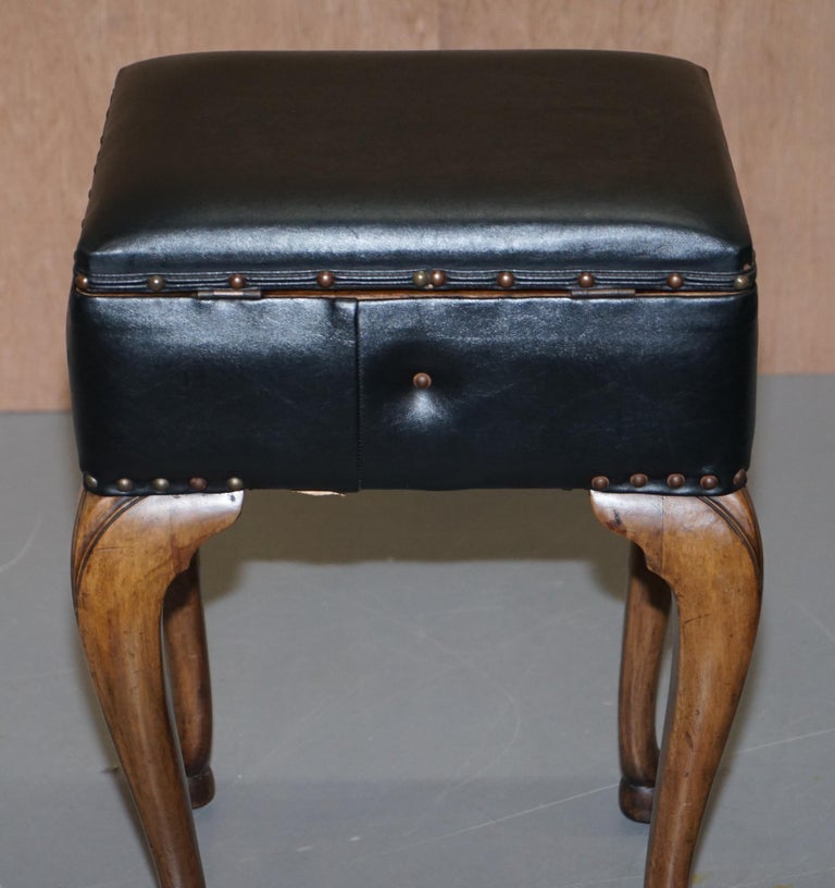 Antique French Walnut circa 1880 Piano Stool with Internal Music ...