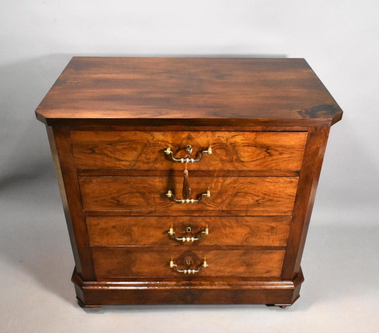 Antique French Walnut Commode Louis Philippe Style For Sale at 1stDibs