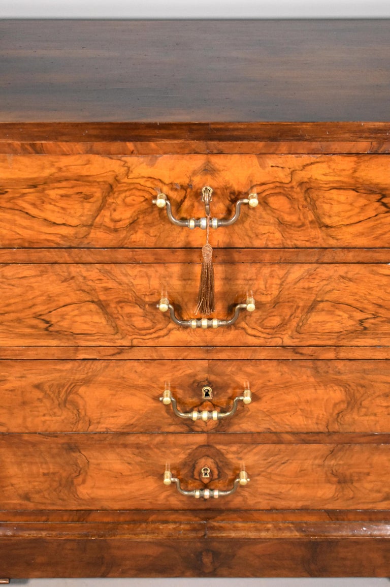Antique French Walnut Commode Louis Philippe Style For Sale at 1stDibs