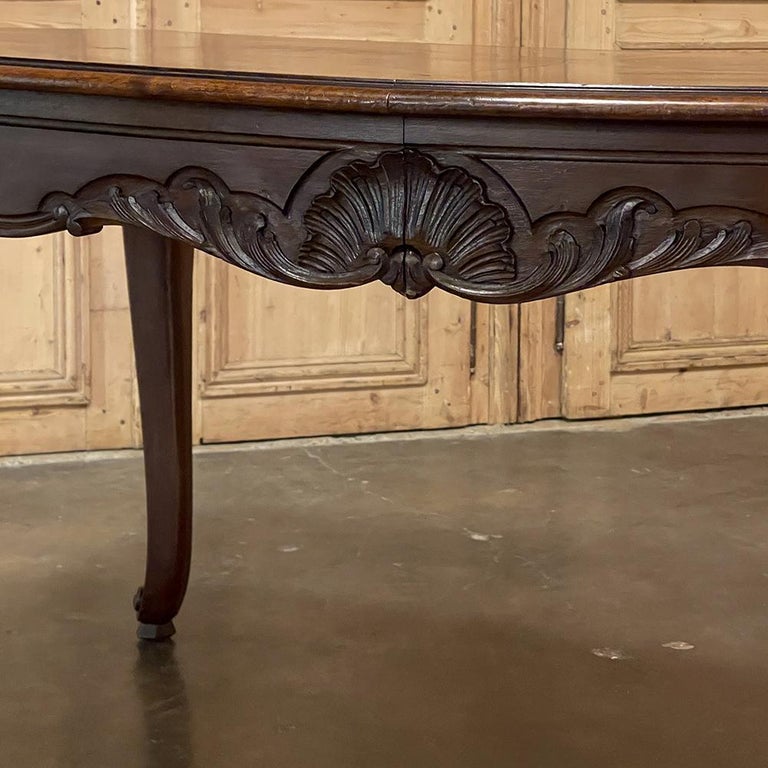 Antique French Walnut Regence Style Dining Table For Sale at 1stDibs