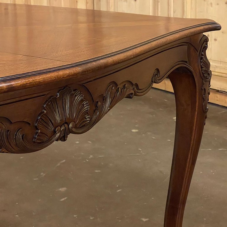 Antique French Walnut Regence Style Dining Table For Sale at 1stDibs