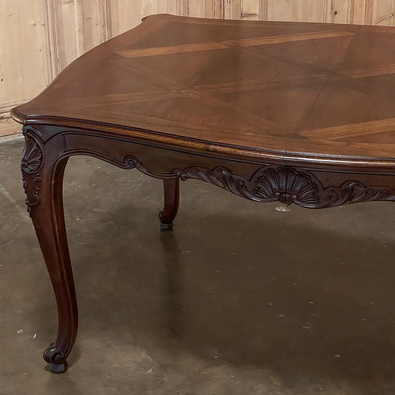 Antique French Walnut Regence Style Dining Table For Sale at 1stDibs