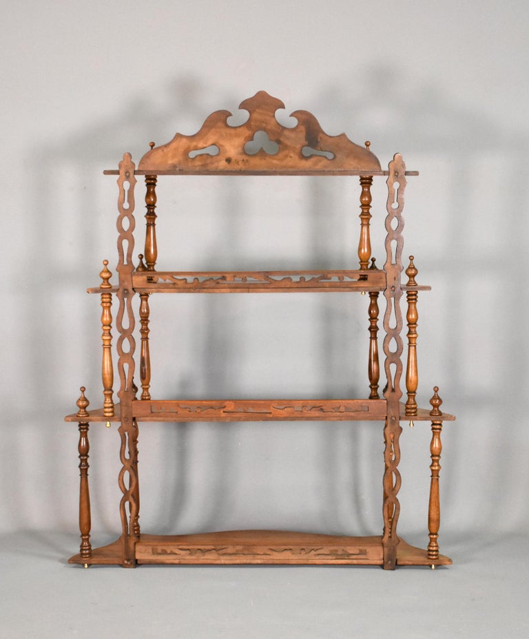 Antique French Walnut Shelving Unit 19th Century For Sale at 1stDibs