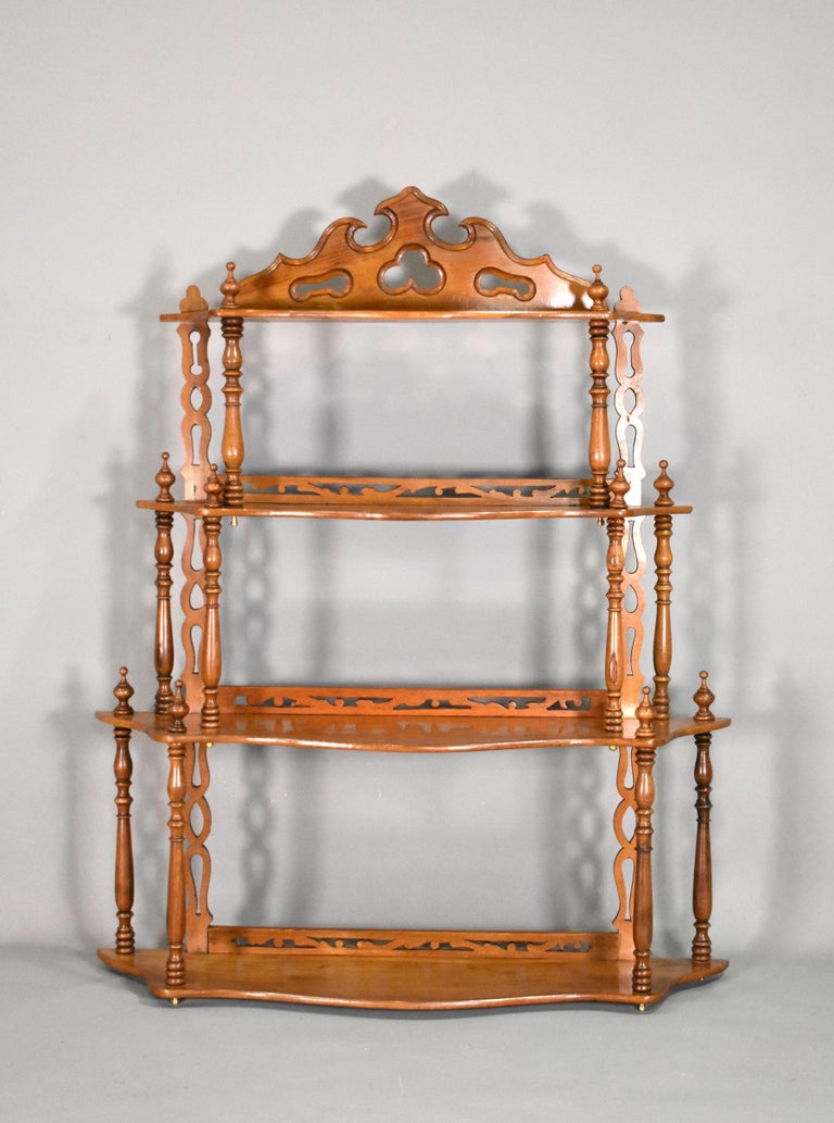 Antique French Walnut Shelving Unit 19th Century For Sale at 1stDibs
