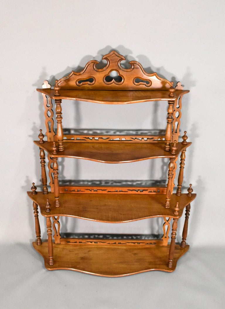Antique French Walnut Shelving Unit 19th Century For Sale at 1stDibs