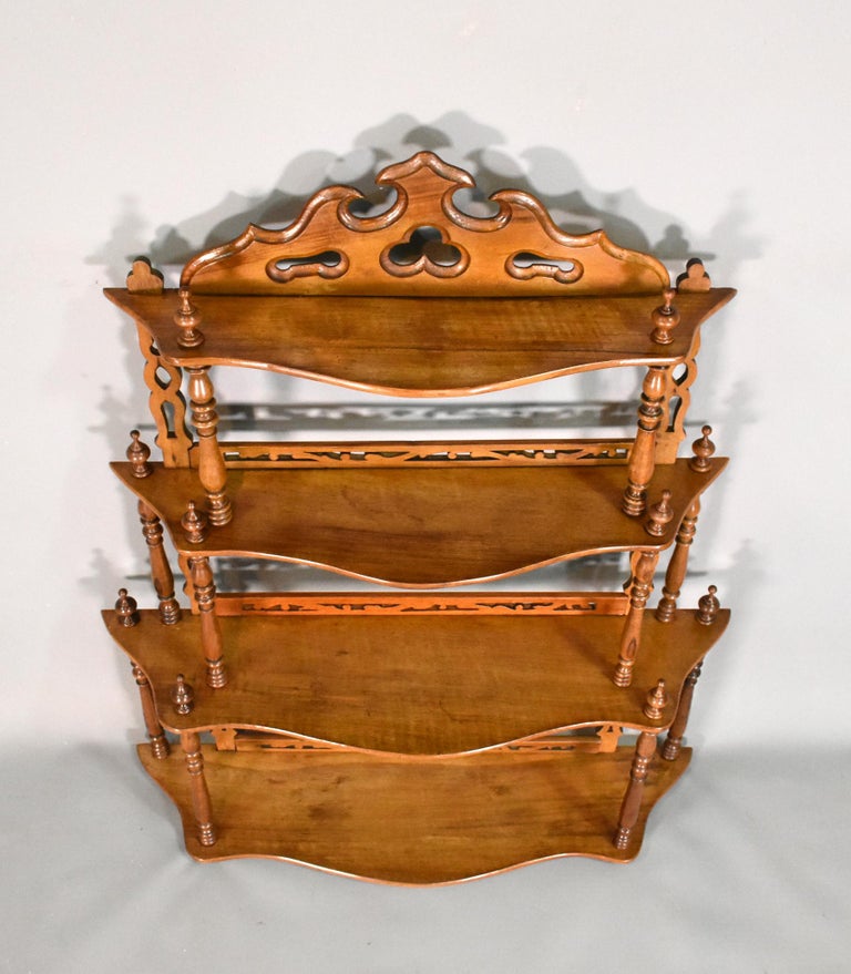 Antique French Walnut Shelving Unit 19th Century For Sale at 1stDibs