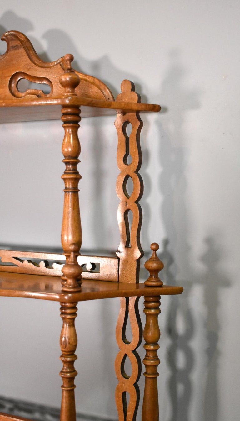 Antique French Walnut Shelving Unit 19th Century For Sale at 1stDibs
