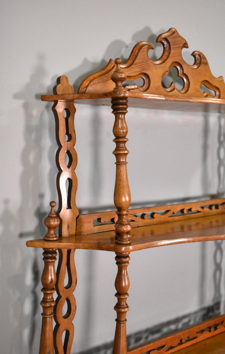 Antique French Walnut Shelving Unit 19th Century For Sale at 1stDibs