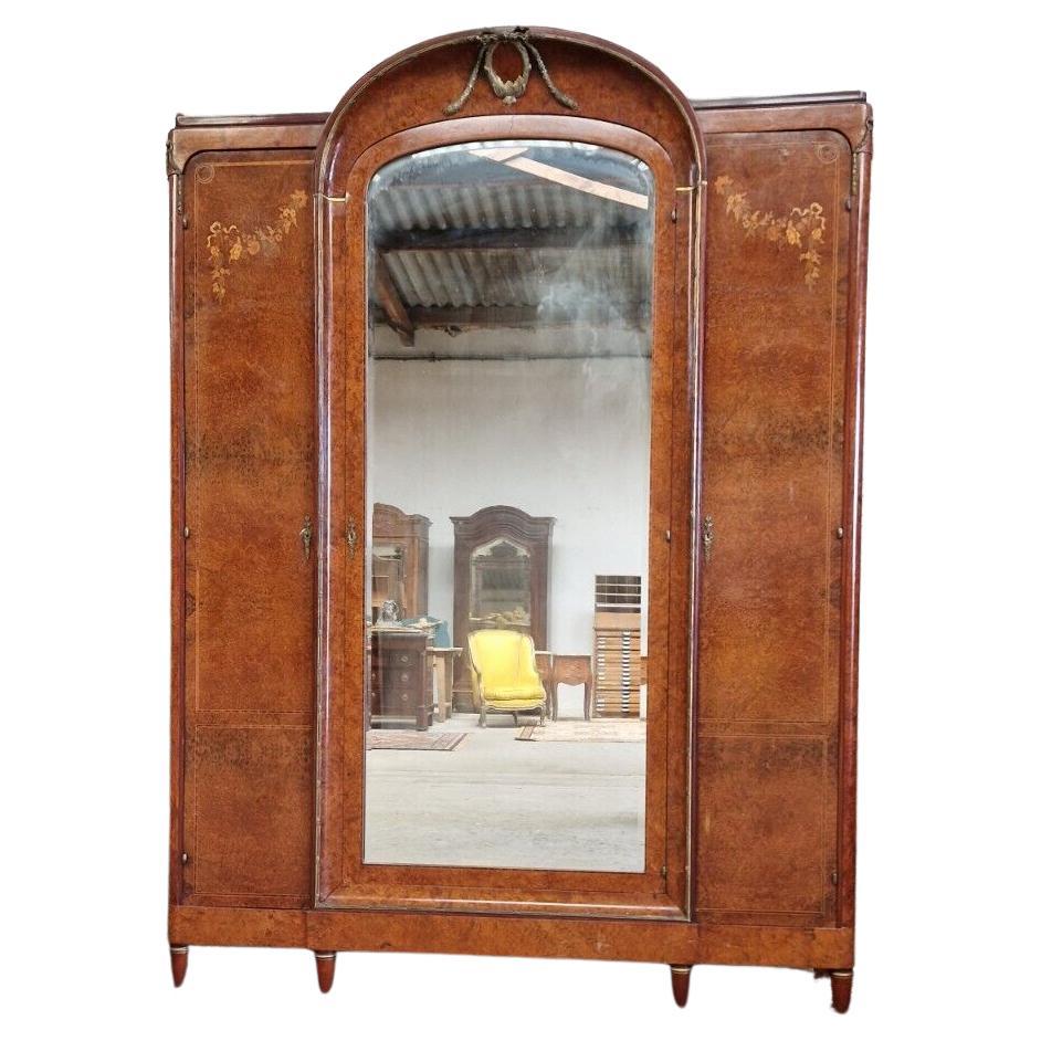 Antique French Burled Walnut Armoire Wardrobe Made in France at 1stDibs ...