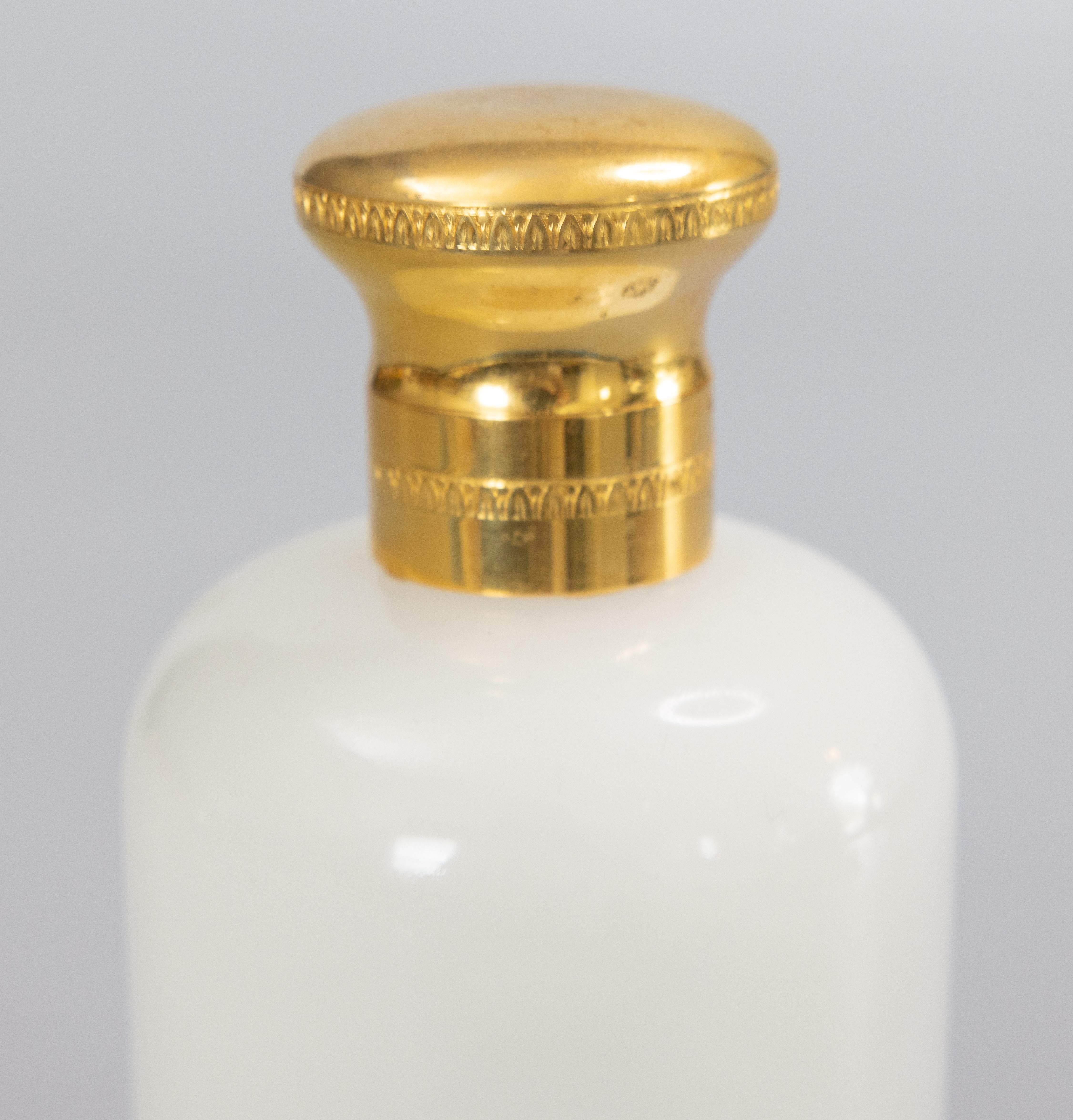 Antique French White Opaline Glass and Ormolu Perfume Cologne Scent ...