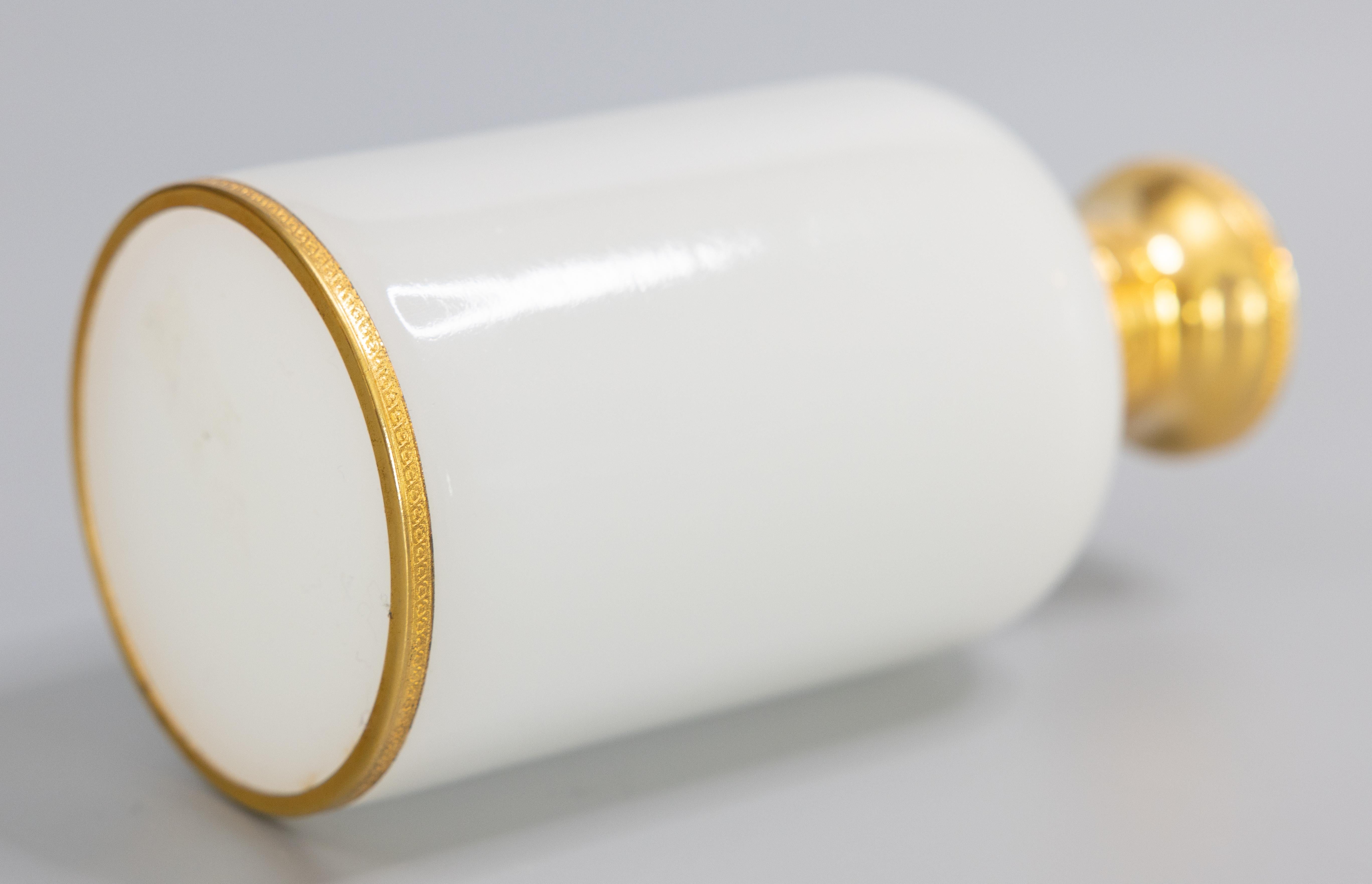 Antique French White Opaline Glass and Ormolu Perfume Cologne Scent ...