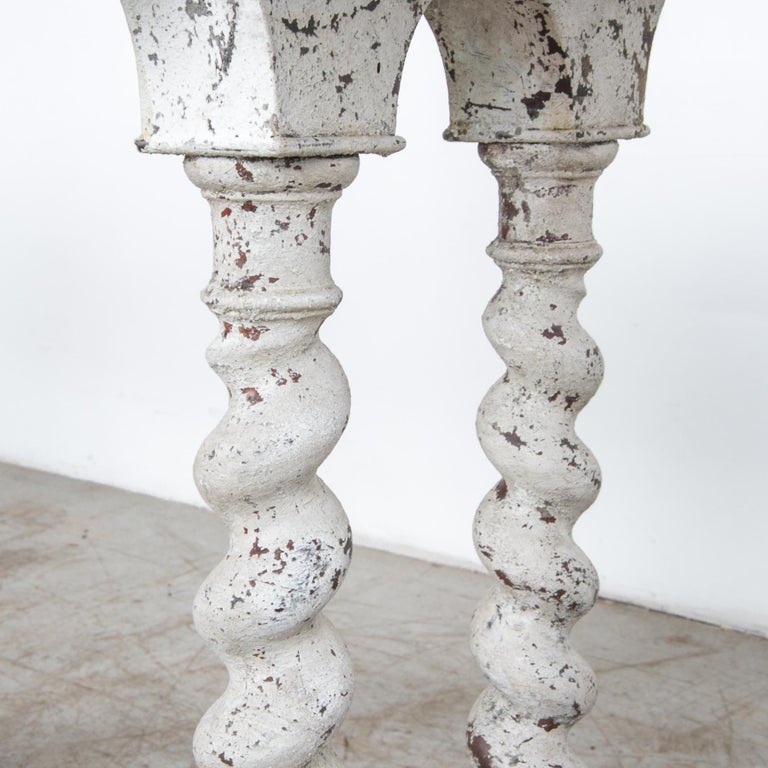 Antique French White Painted Table on Wheels For Sale at 1stDibs | the ...