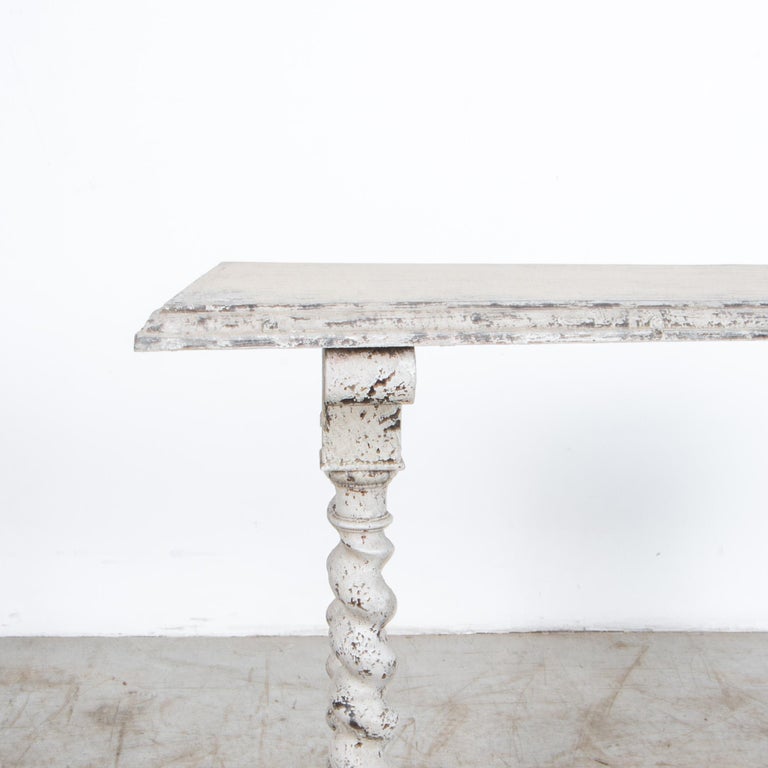 Antique French White Painted Table on Wheels For Sale at 1stDibs | the ...