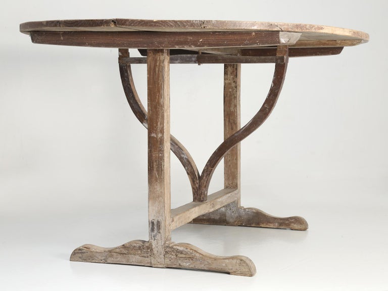 Antique French Wine Tasting Table in Its Original Finish at 1stDibs
