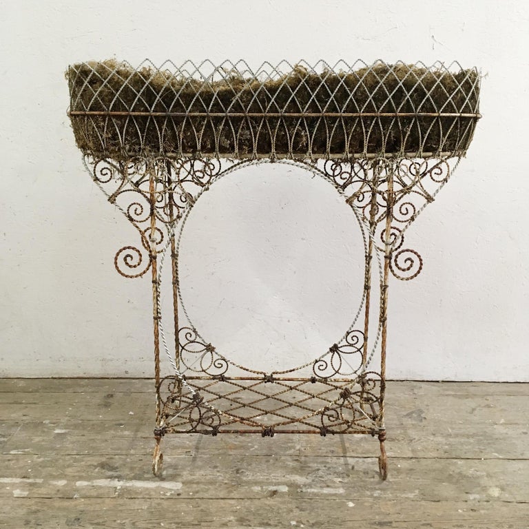 Antique French Wirework Jardinière Plant Stand at 1stDibs
