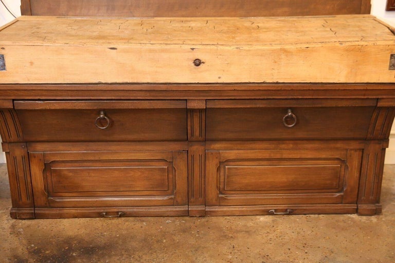 Antique French Wood Butcher's Table at 1stDibs