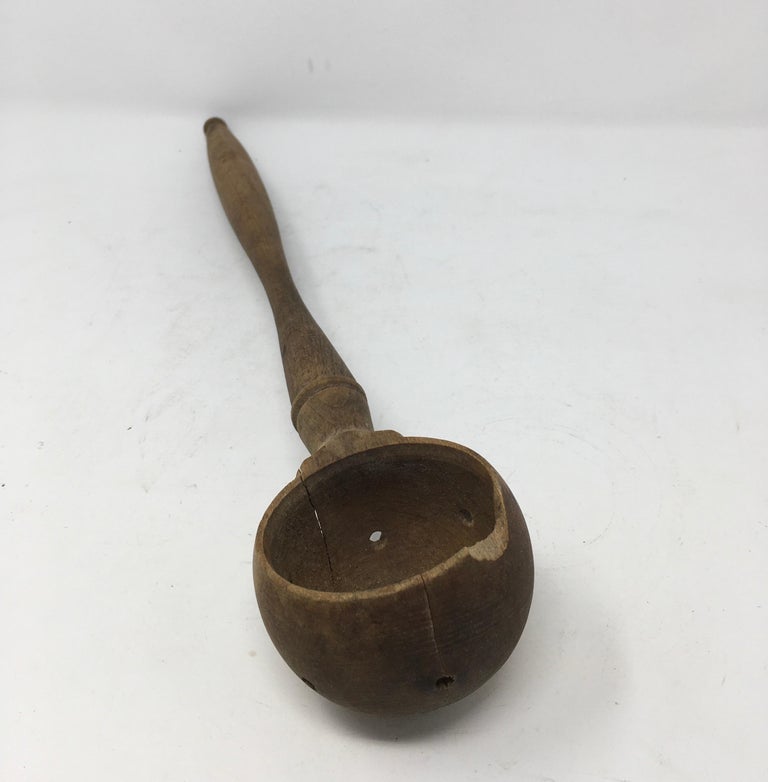 Antique French Wood Olive Spoon at 1stDibs | antique olive spoon