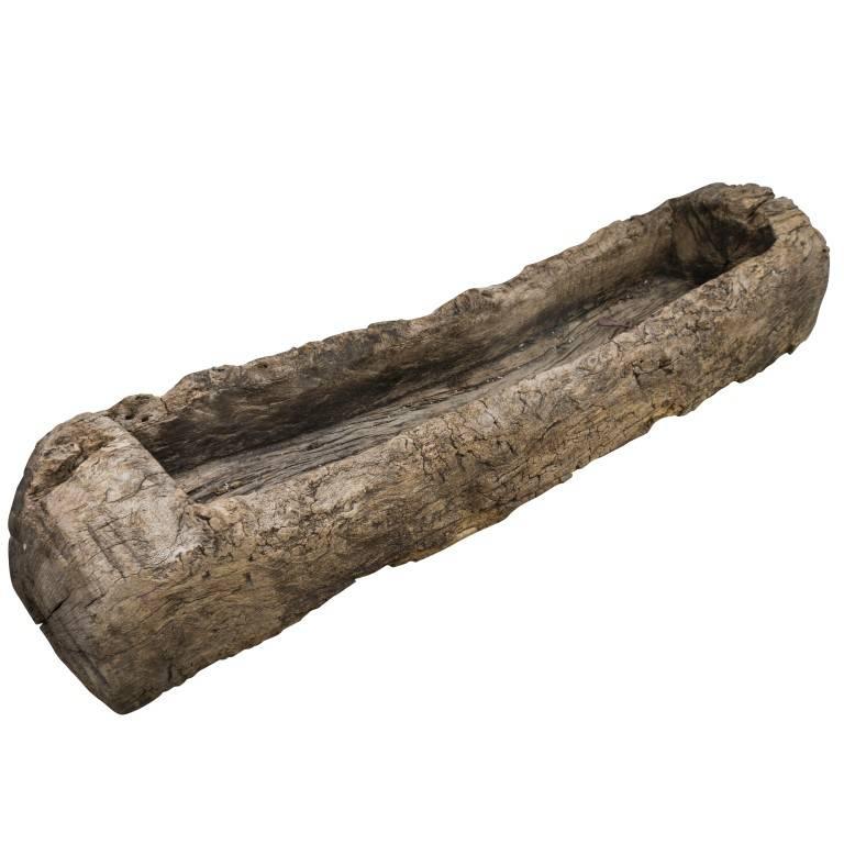 Antique French Wood Trough at 1stDibs
