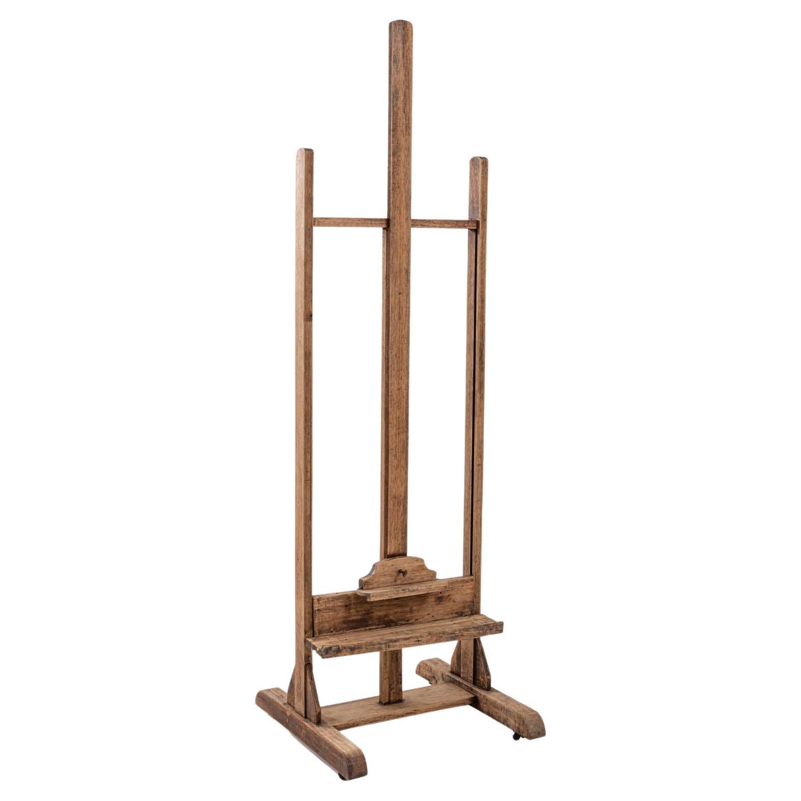 Antique French Wooden Easel For Sale at 1stDibs