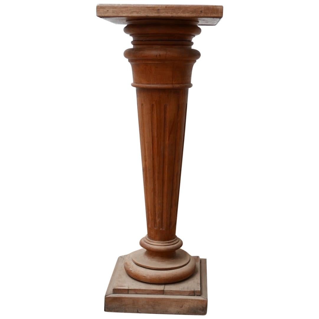 Rouge Marble Column Pedestal Stand For Sale at 1stDibs