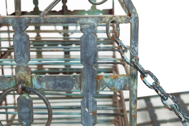 Antique French Wrought Iron Chest Wine Storage Rack for 28 Bottles For ...