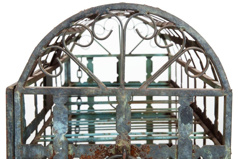 Antique French Wrought Iron Chest Wine Storage Rack for 28 Bottles For ...