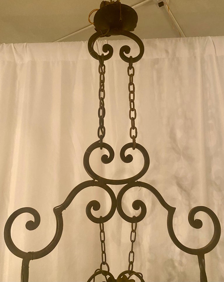 Antique French Wrought Iron "Rooster" Chandelier, Circa 1900 at 1stDibs ...