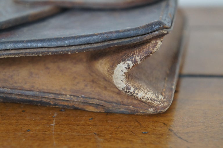 Antique French WWI Leather Gendarmerie Ammunition Ammo Bullet Pouch 6 ...
