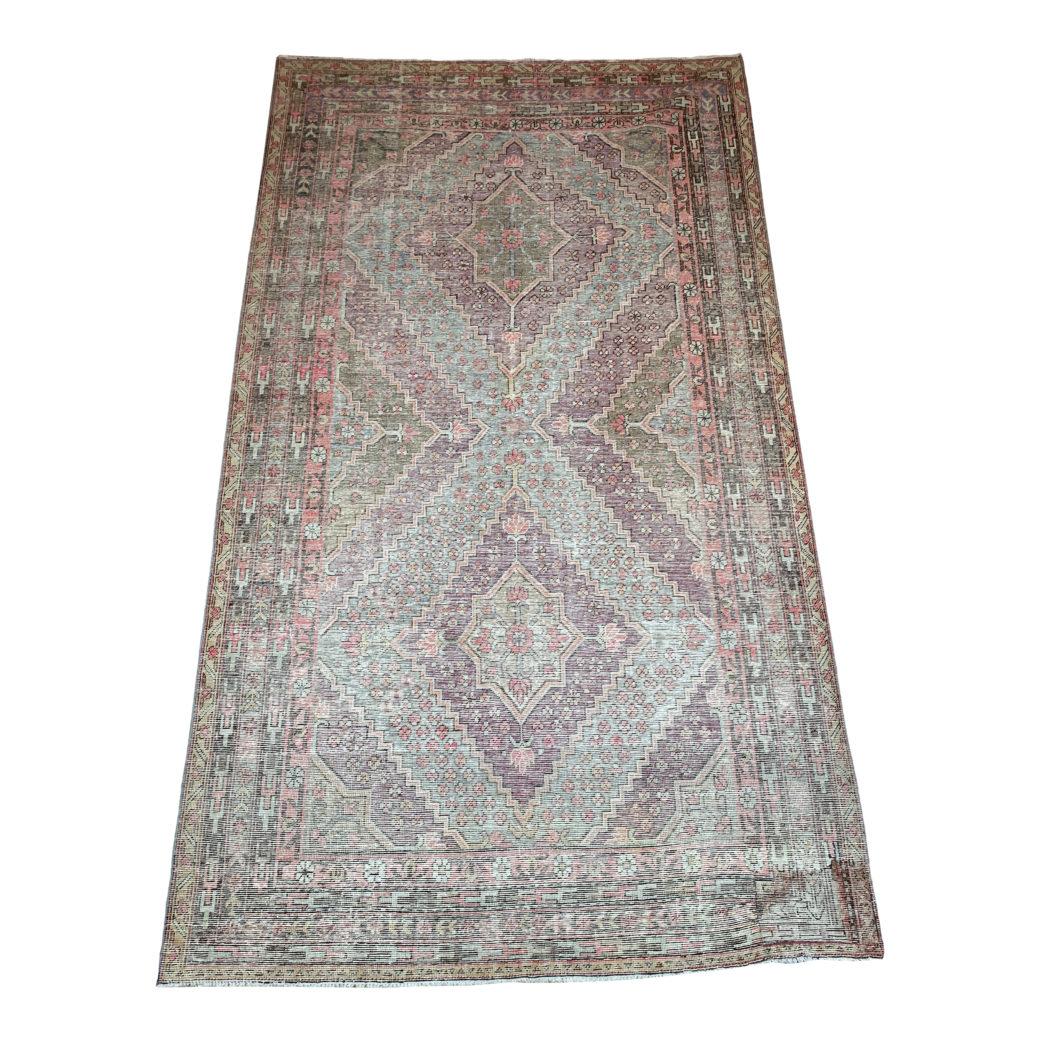 Antique Fuchsia and Blue Khotan 10’5″ x 5’10” For Sale at 1stDibs