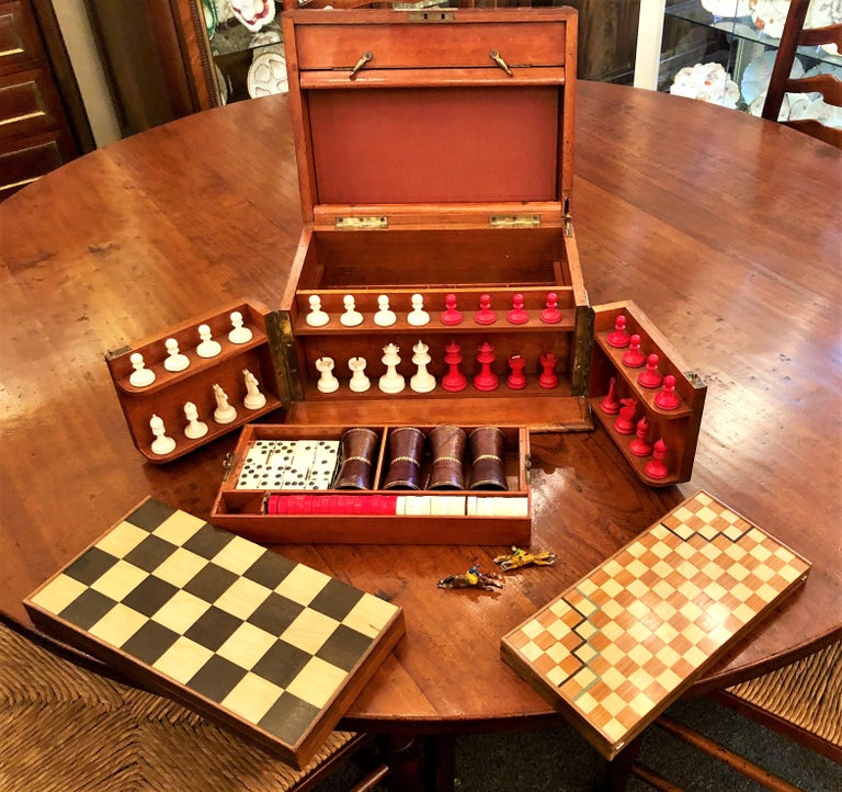 Antique Games Compendium with Original Games, circa 1890-1900 For Sale ...