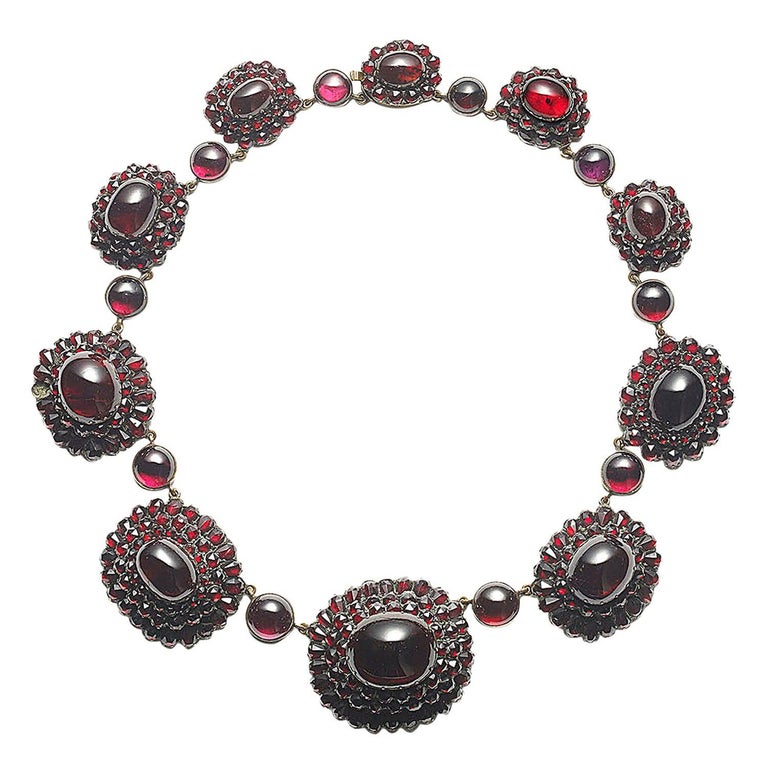 Antique Garnet Necklace at 1stDibs