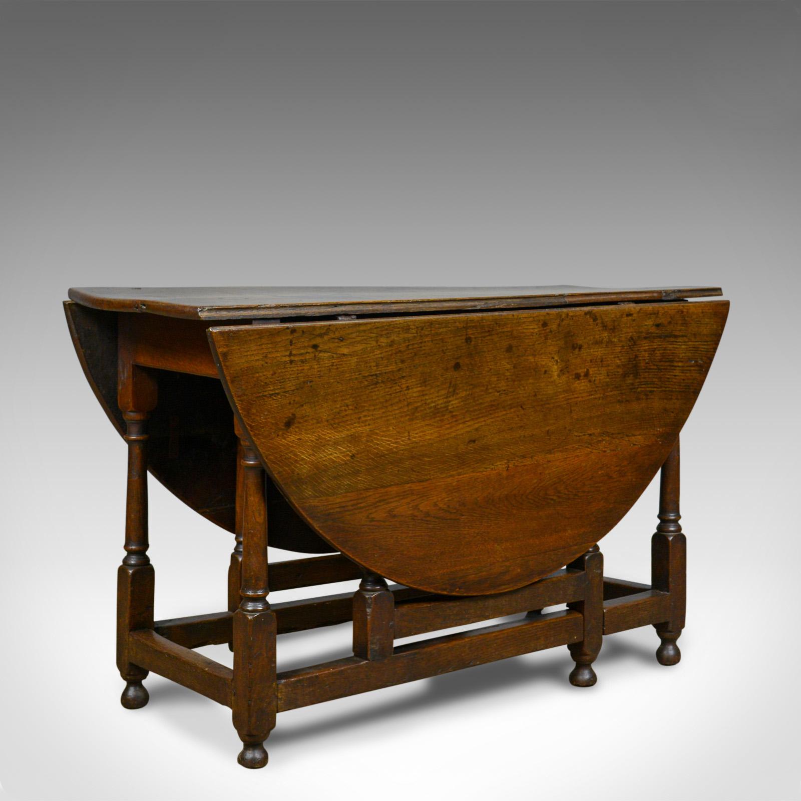 Antique Gate Leg Table, English, Georgian, Oak, Country Kitchen Dining ...