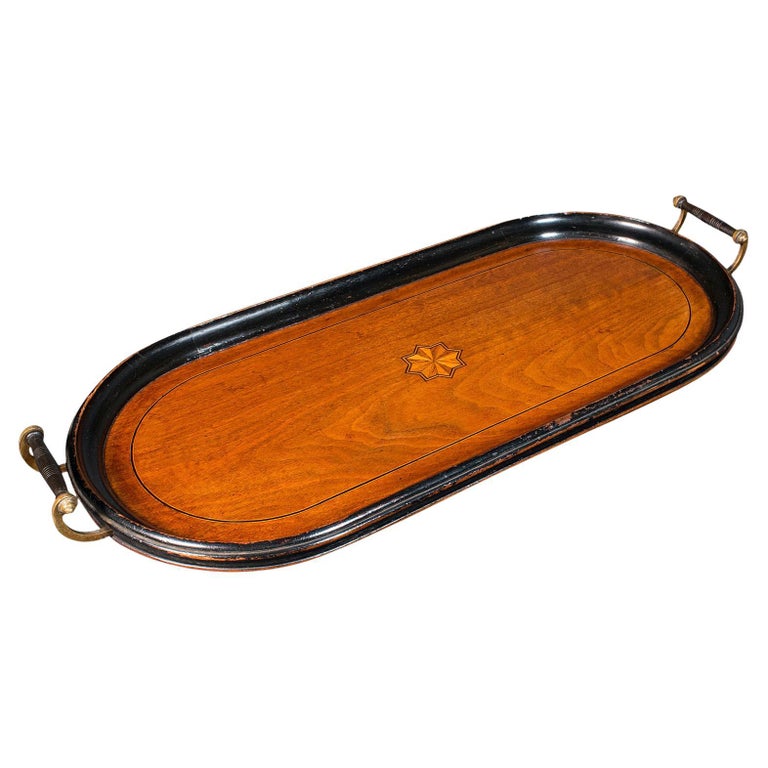 Antique Gentleman's Club Serving Tray, English, Walnut, Afternoon Tea ...