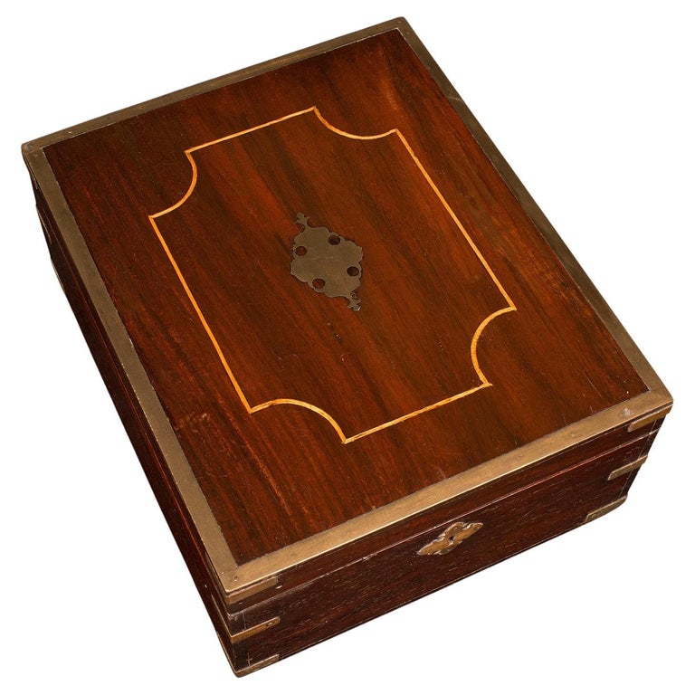 Antique Gentleman's Travelling Box, Anglo Indian, Correspondence Case ...
