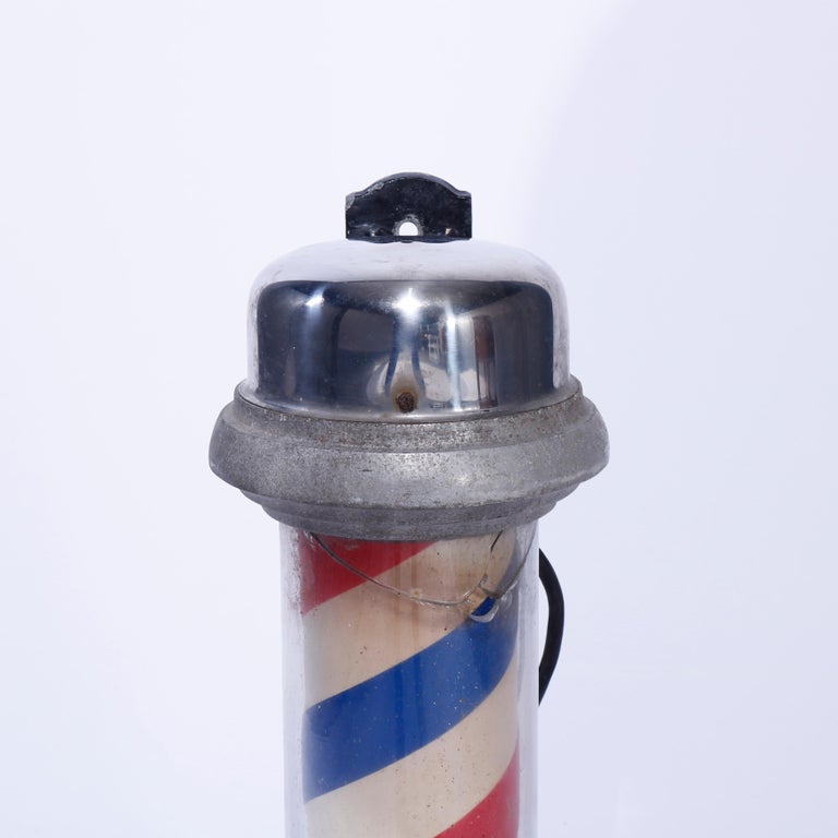 Antique Genuine William Marvy and Co. St Paul MN Barber Pole and ...