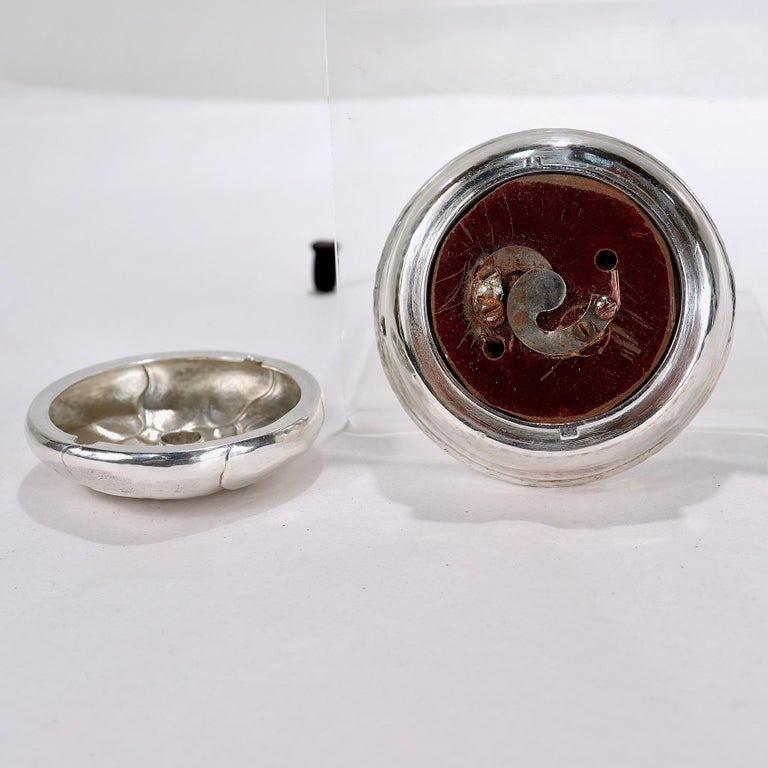 Antique Georg Jensen Art Nouveau Solid Silver Butler's Bell Push No. 59 ...