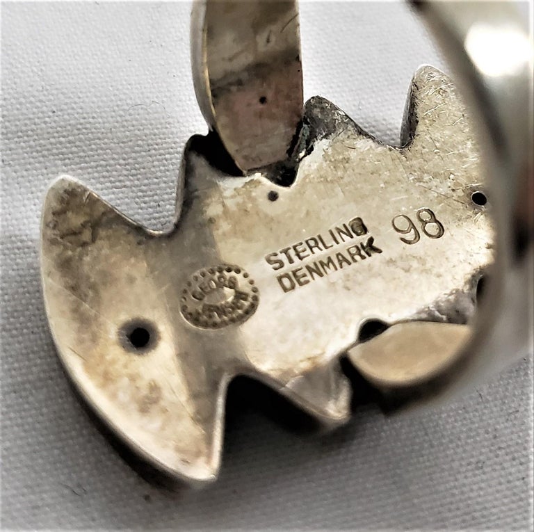 Antique Georg Jensen Ladies Sterling Silver Ring with a Geometric ...