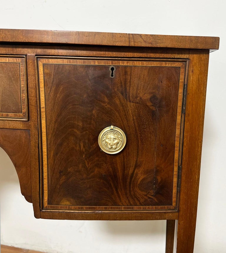 Antique George III Hepplewhite Bow Front Dressing Table Circa Early ...