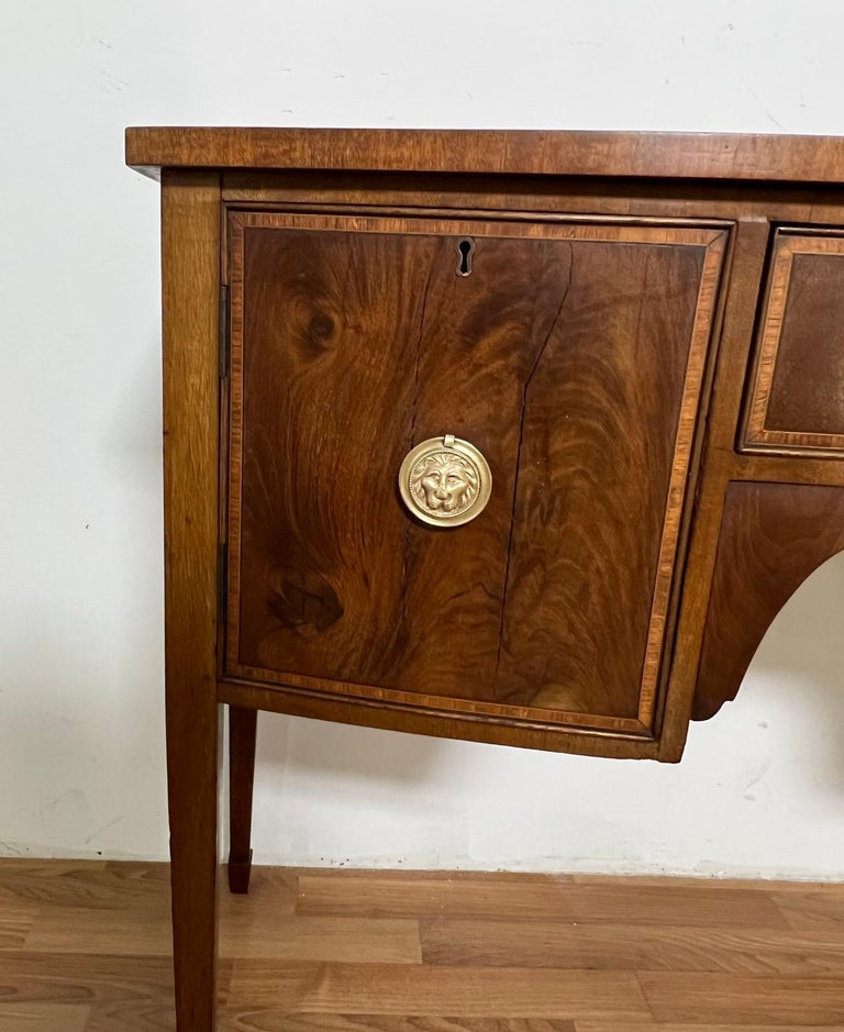 Antique George III Hepplewhite Bow Front Dressing Table Circa Early ...